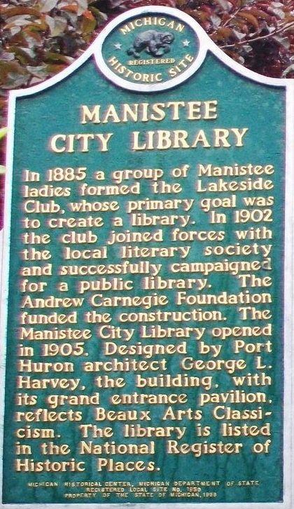 Carnegie Library - Manistee | Northern Michigan History